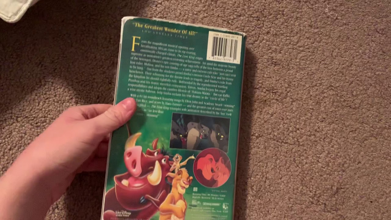 The Lion King 1995 VHS Overview - YouTube