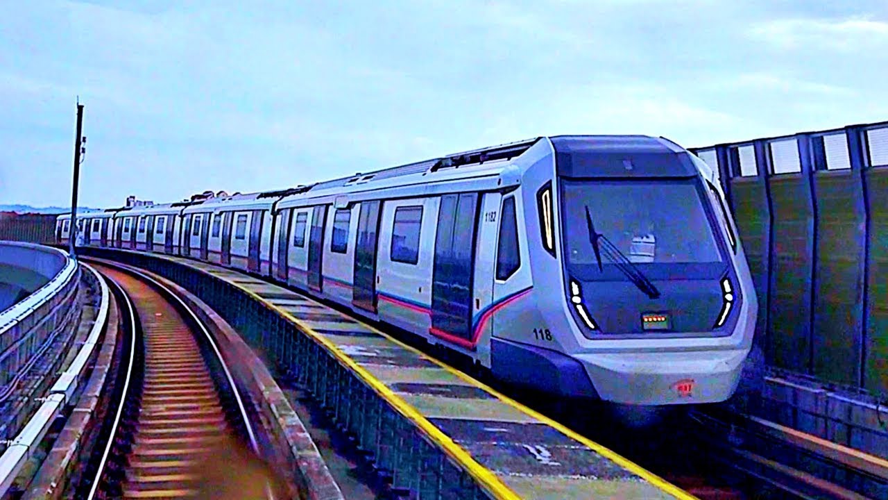 Railway. Driver's Eye View KL MRT SBK Line/Поездка на поезде MRT линии ...