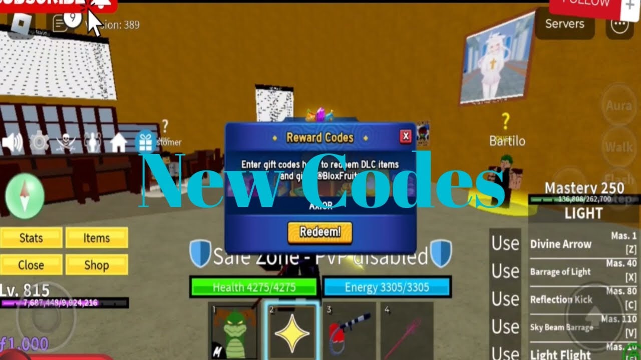 I share the codes in blox fruits } blox fruits@FantasticGamerz2.0 - YouTube