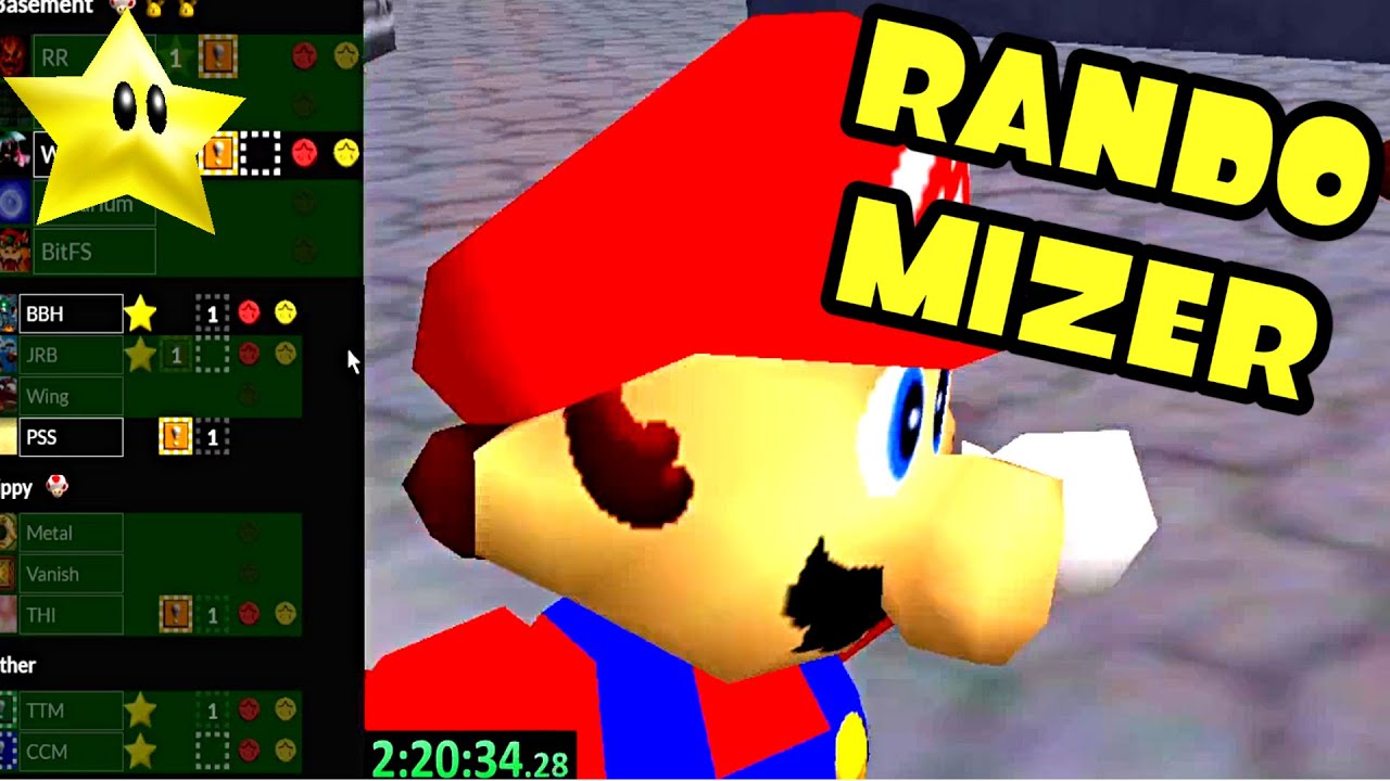 Super Mario 64 Randomizer 100% Walkthrough Random Seed F #91 - YouTube
