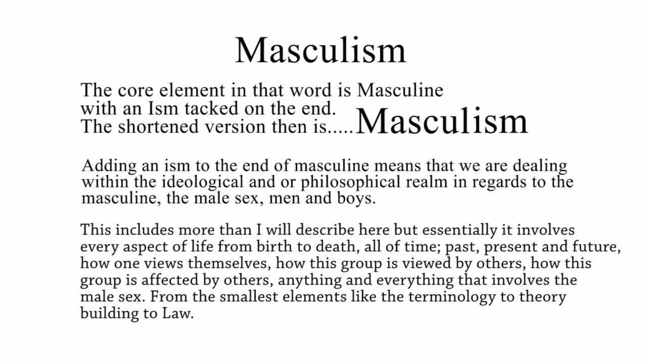The Base of Masculism - YouTube
