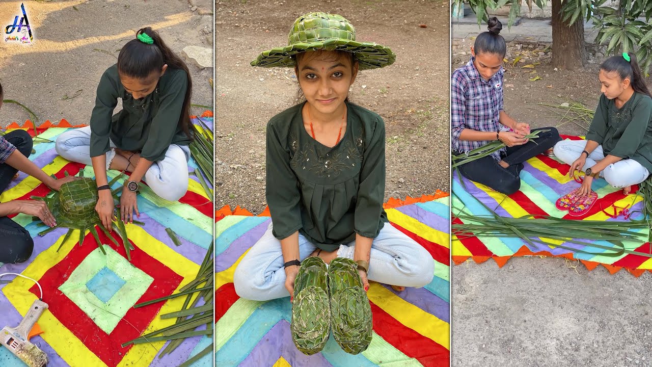 Beautiful handmade craft from coconut leaves - Extraordinary shoes and ...