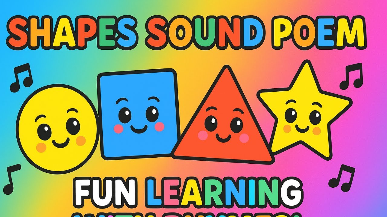 Circle, Square, Triangle Song 🟡🎶 Shapes Poem for Kids - YouTube