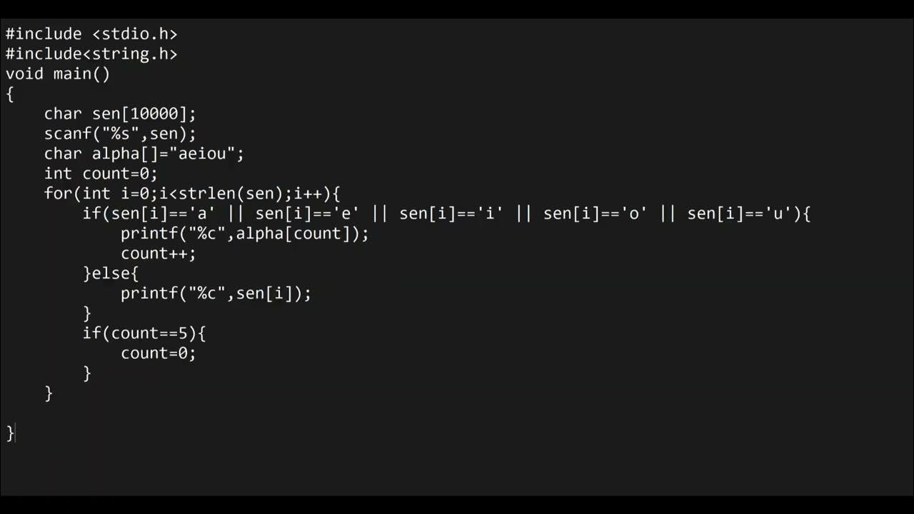 SkillRack-Daily Challenge - Replace Vowels - Circular Fashion (Program Id: 8467) 06/03/2023 ...