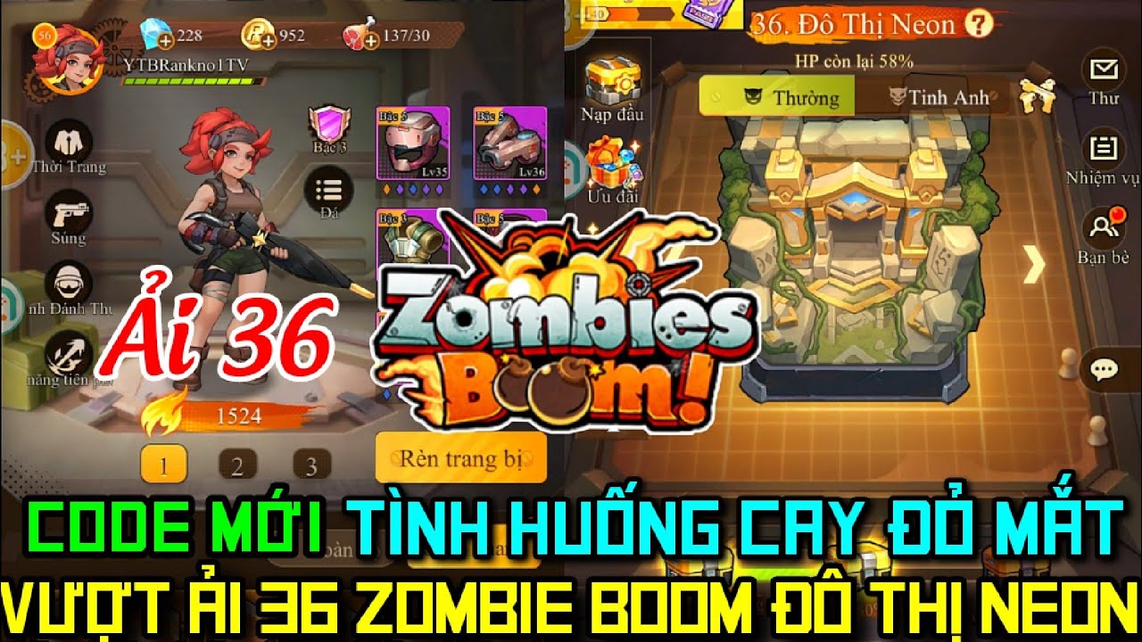 Zombies Boom - Code Mới & Vượt Ải 36 Zombie Boom Với Những Tình Huống ...