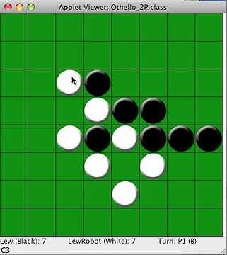 Java Othello 2 Player Mode - YouTube