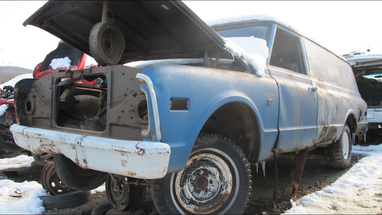 1968 Chevy C-10 Panel Truck in the Junkyard - YouTube