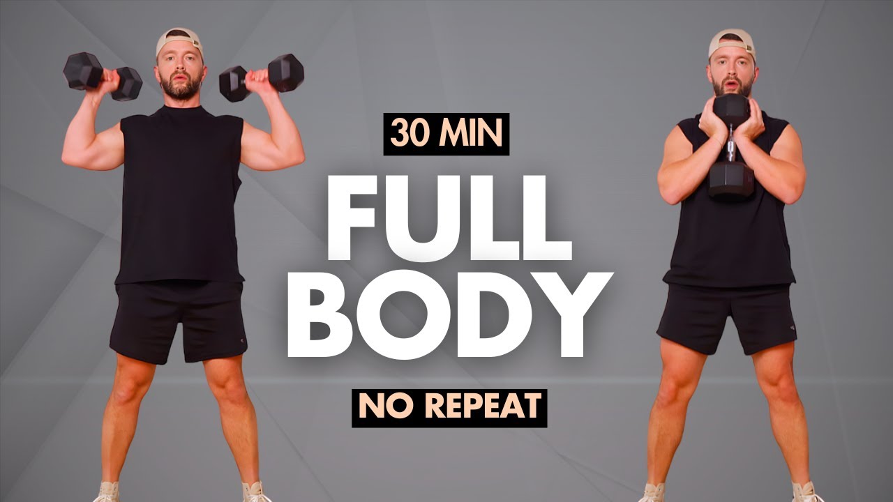 30 Minute Full Body Workout at Home 🔥 No-Repeat Exercises - YouTube