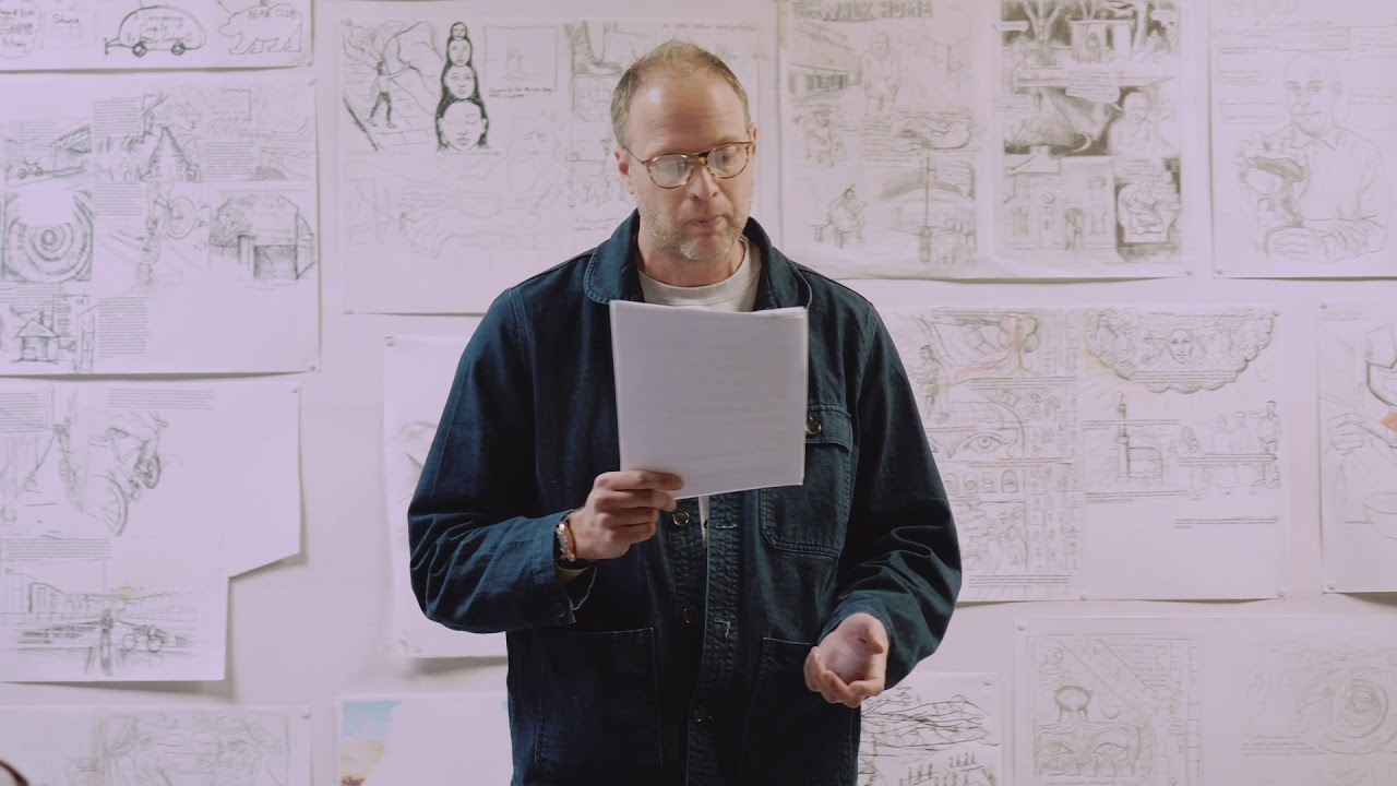Dave Cain, poet performing at the Graphic Novel for Luton Launch, March ...