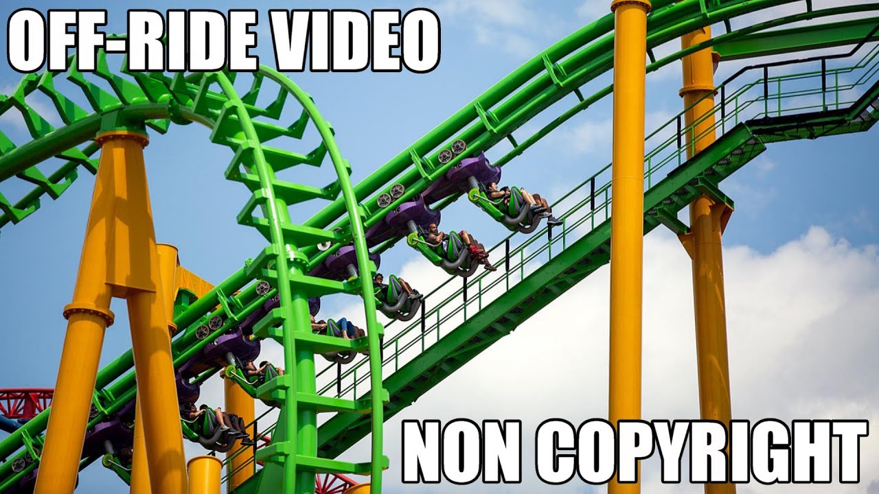 Riddler Revenge Off-Ride - Six Flags New England - Non Copyright - YouTube