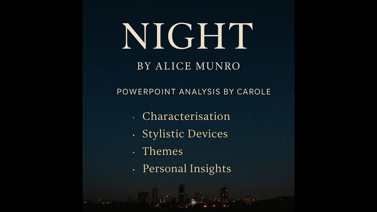 NIGHT by Alice Munro PowerPoint Presentation #Igcse #EnglishlanguageA# ...