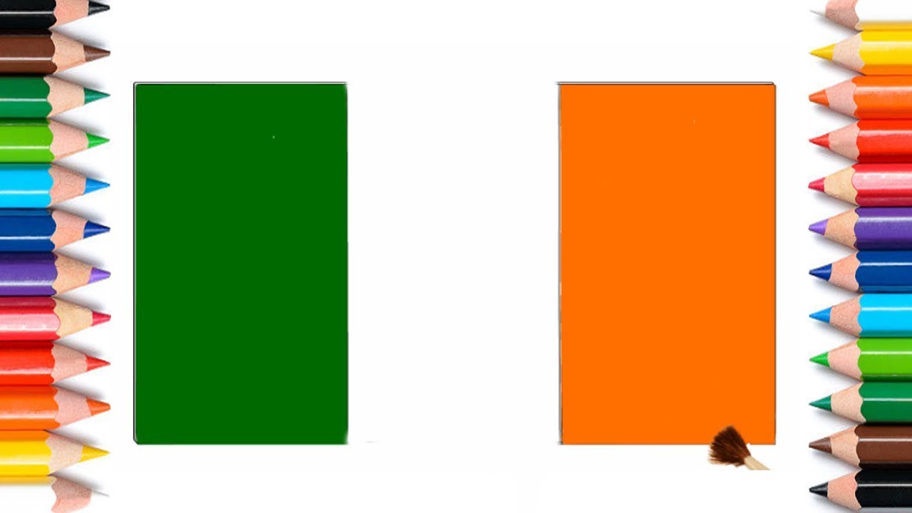 Ireland Flag Flag Draw and Coloring | How to Draw Ireland Flag ...