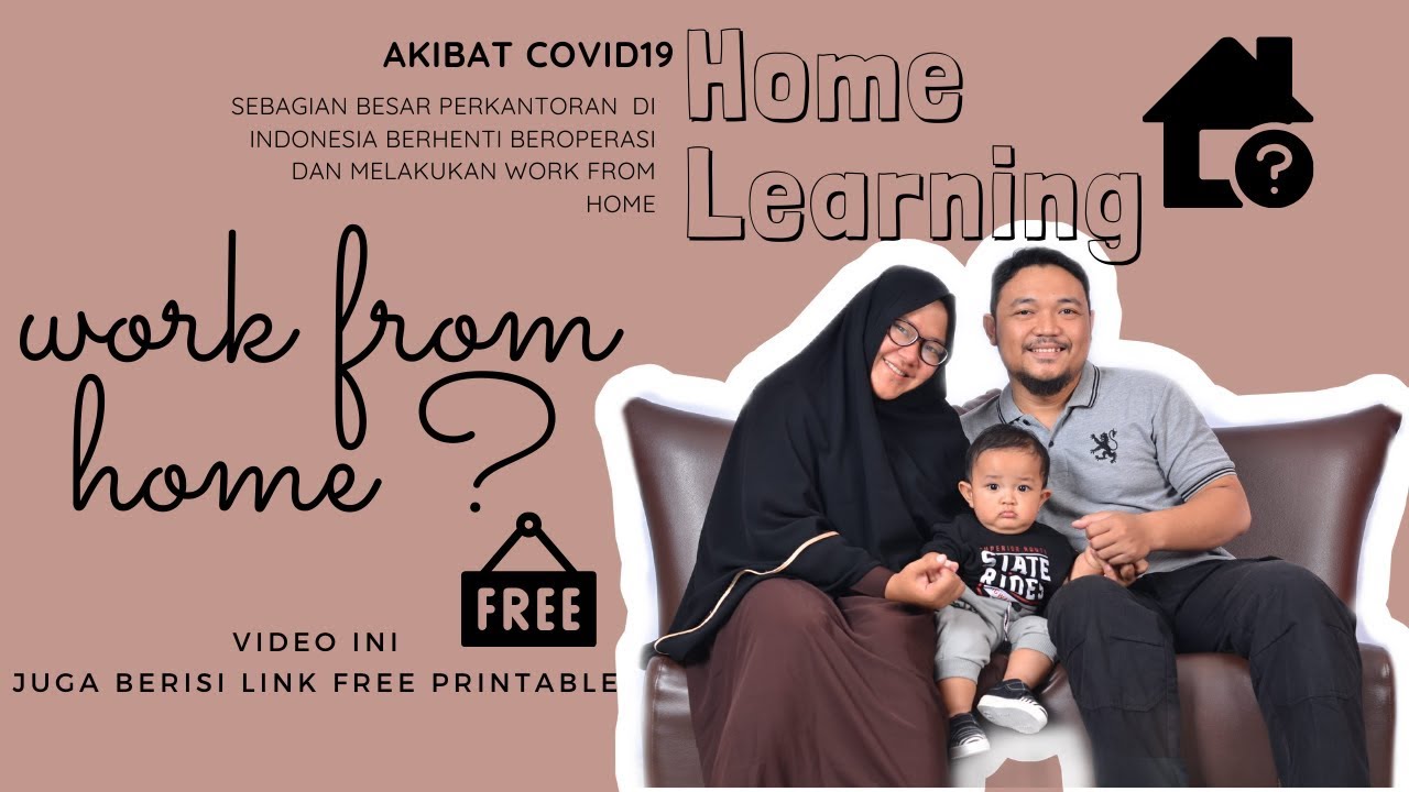 WORK FROM HOME | HOME LEARNING | FREE PRINTABLE - YouTube