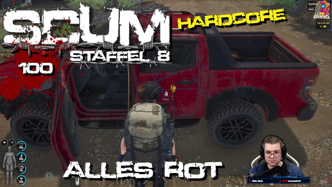 SCUM 📺 [100] Neue Farbe fürs Auto [ Deutsch Staffel 8 Hardcore V0.95 ...