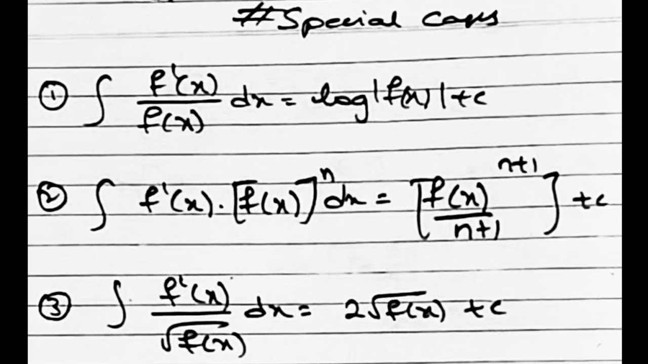 Formula video 2 Integration formula to solve 7 marks problems - YouTube