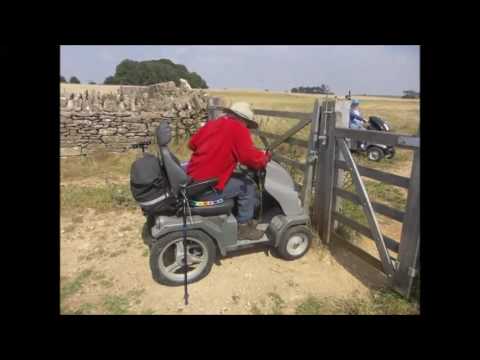 Gate Opening on Bredon Hill by Off Road Mobility Scooter - YouTube