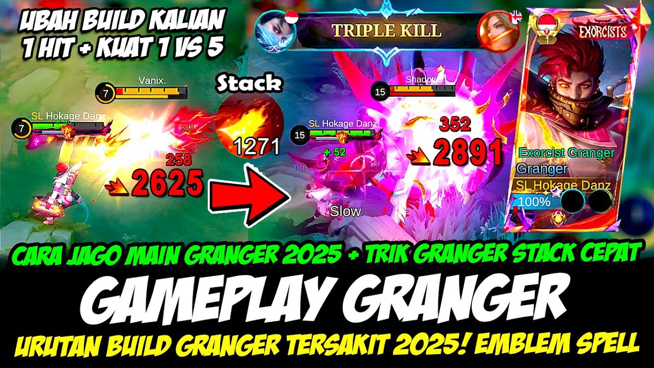 CARA JAGO MAIN GRANGER 2025 + TRIK GRANGER STACK CEPAT BUILD GRANGER ...