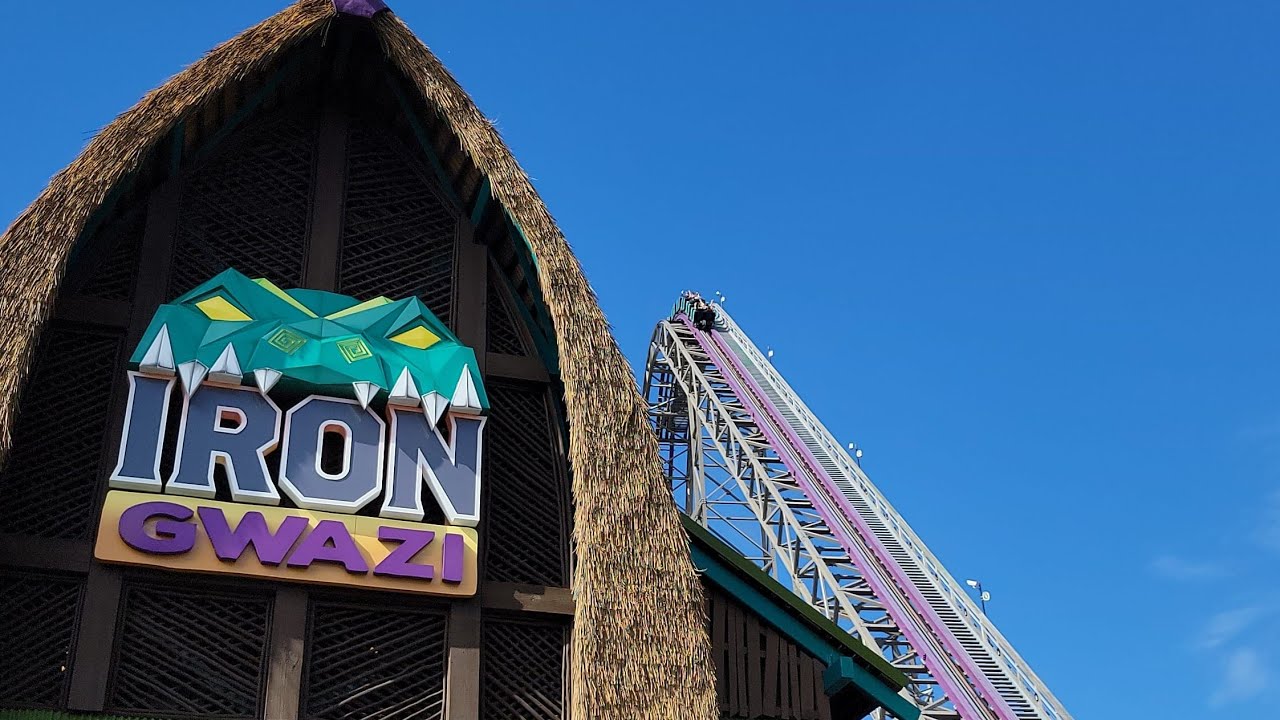my first rides on Iron Gwazi - YouTube