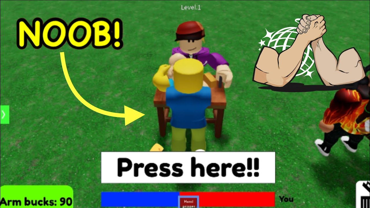 From NOOB to NOT SO MUCH a NOOB in Roblox Arm Wrestling Simulator - YouTube