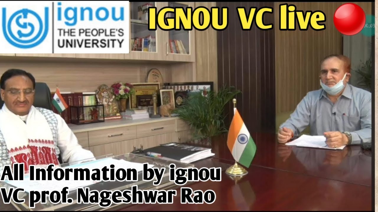Important Information by ignou VC prof Nageshwar Rao ll - YouTube