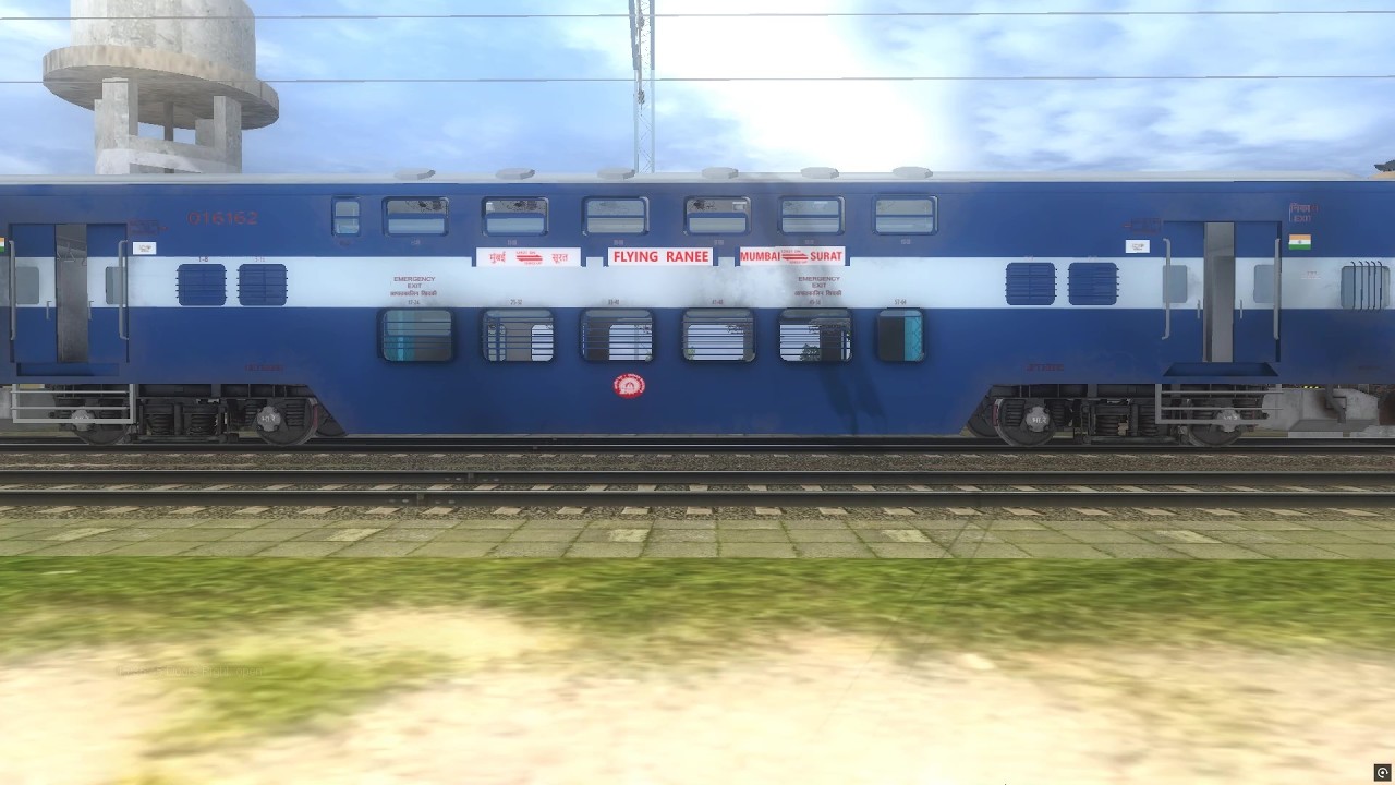 REALISTIC COACH OF FLYING RANE NON AC DOUBLE DECKER 09162 TRAIN JOURNEY ...