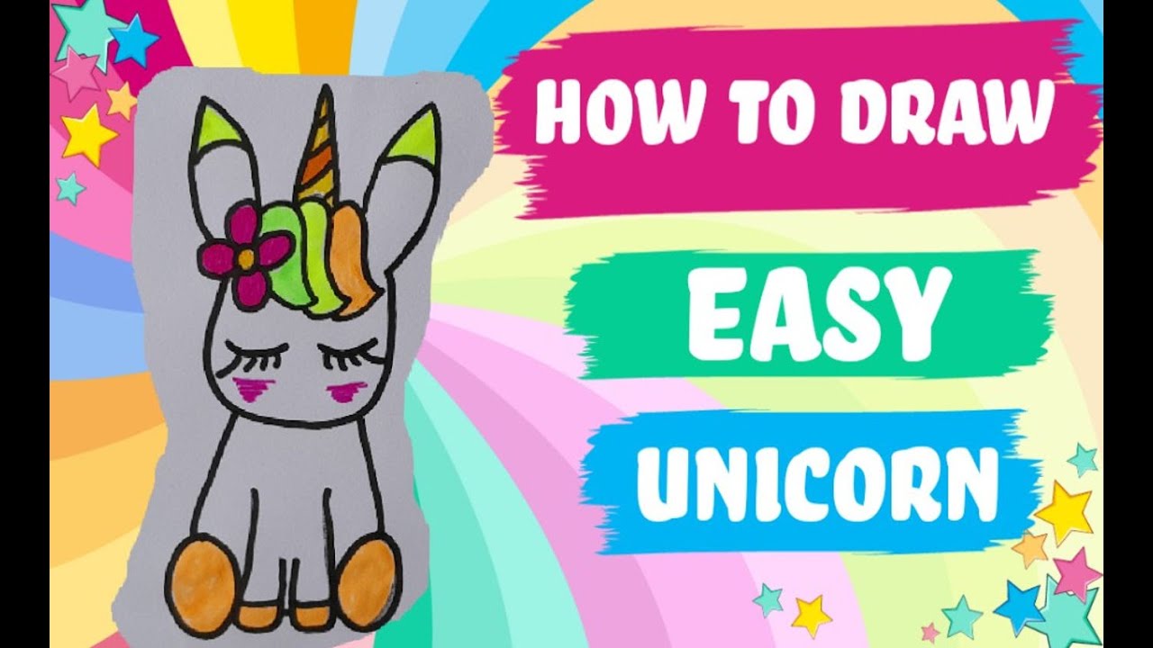 How To Draw EASY UNICORN - YouTube