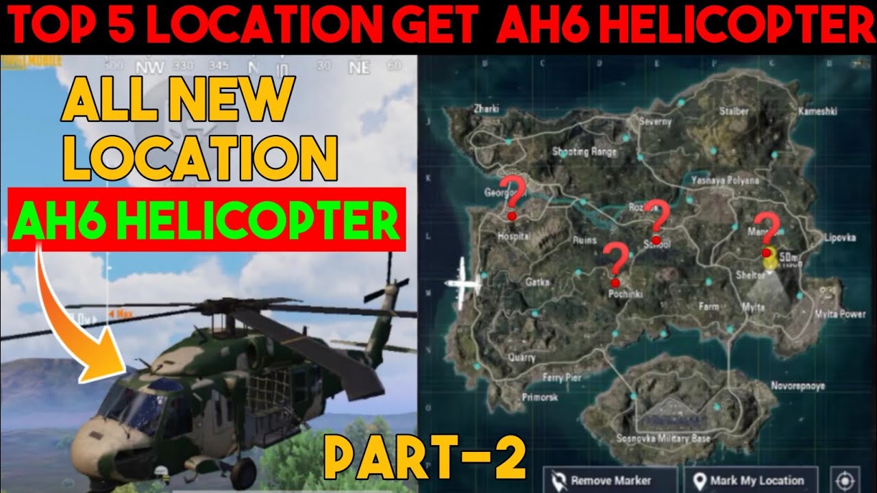 Part-2 AH6 helicopter location in pubg payload 2.0 | All New helicopter ...