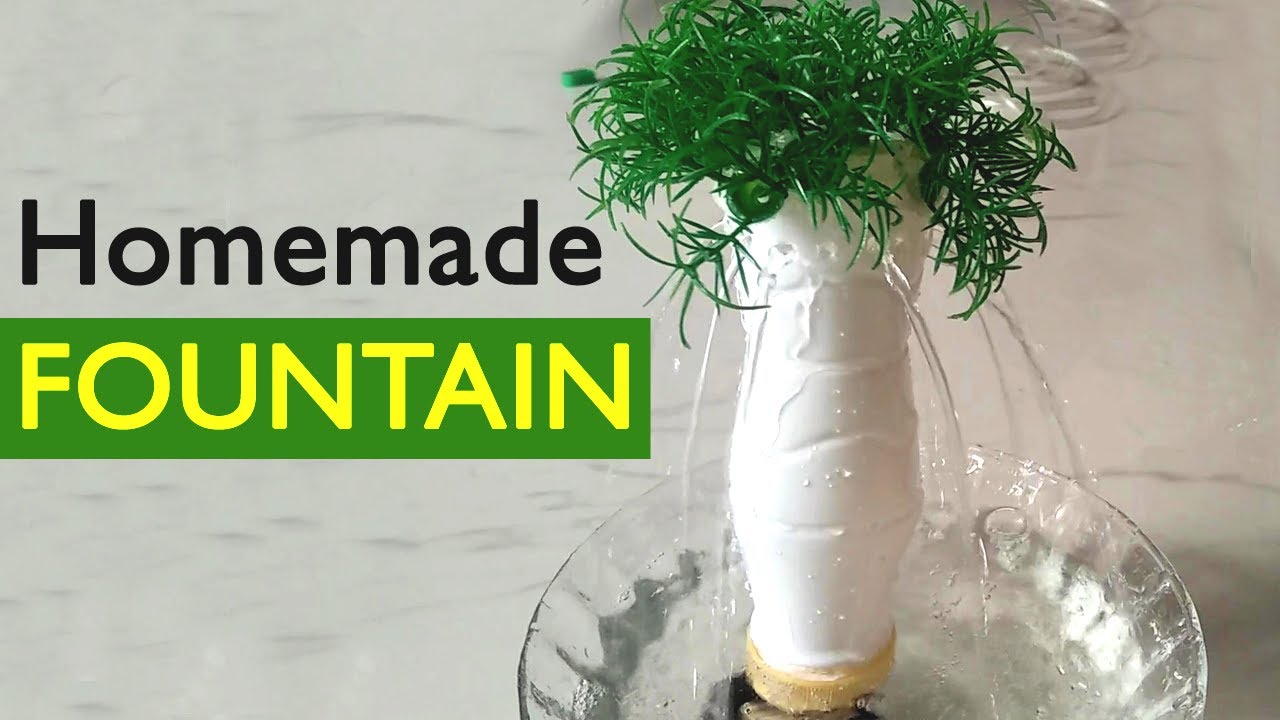 Water Fountain!!! Making Mini Fountain with plastic bottle at home ...