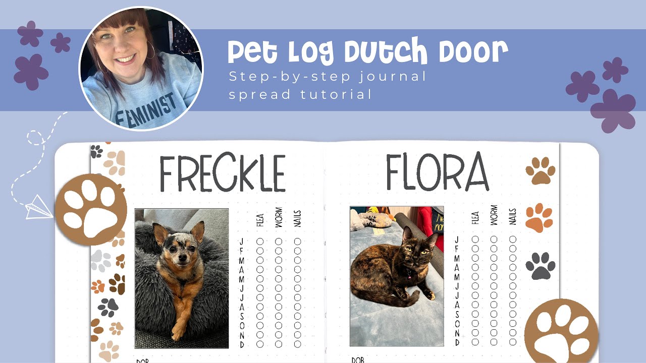 Creating a Pet Log in my Bullet Journal - Step by Step tutorial - YouTube