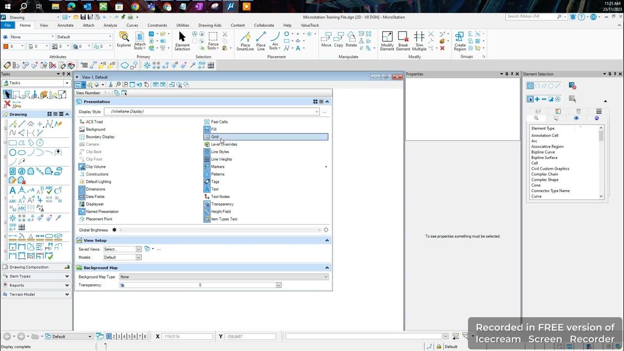 MicroStation CONNECT Edition: How To Turn Off Grid - YouTube