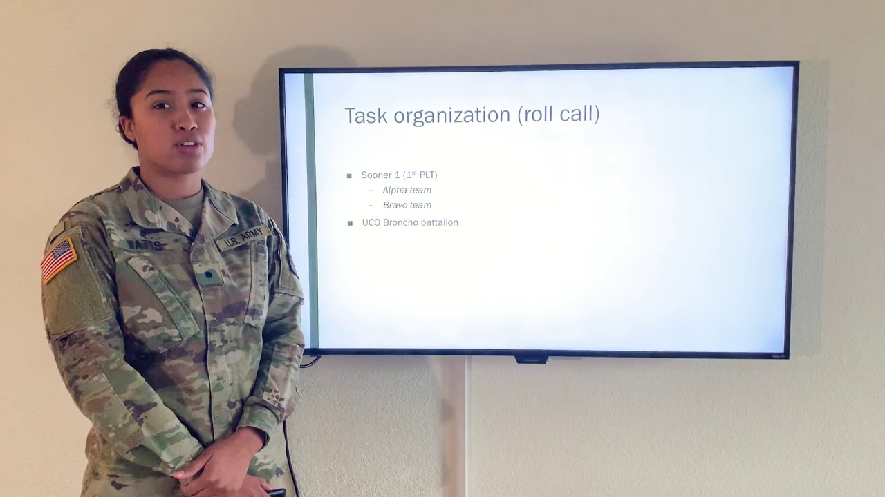 platoon OPORD part x - cadet watts, univ of oklahoma army rotc - YouTube