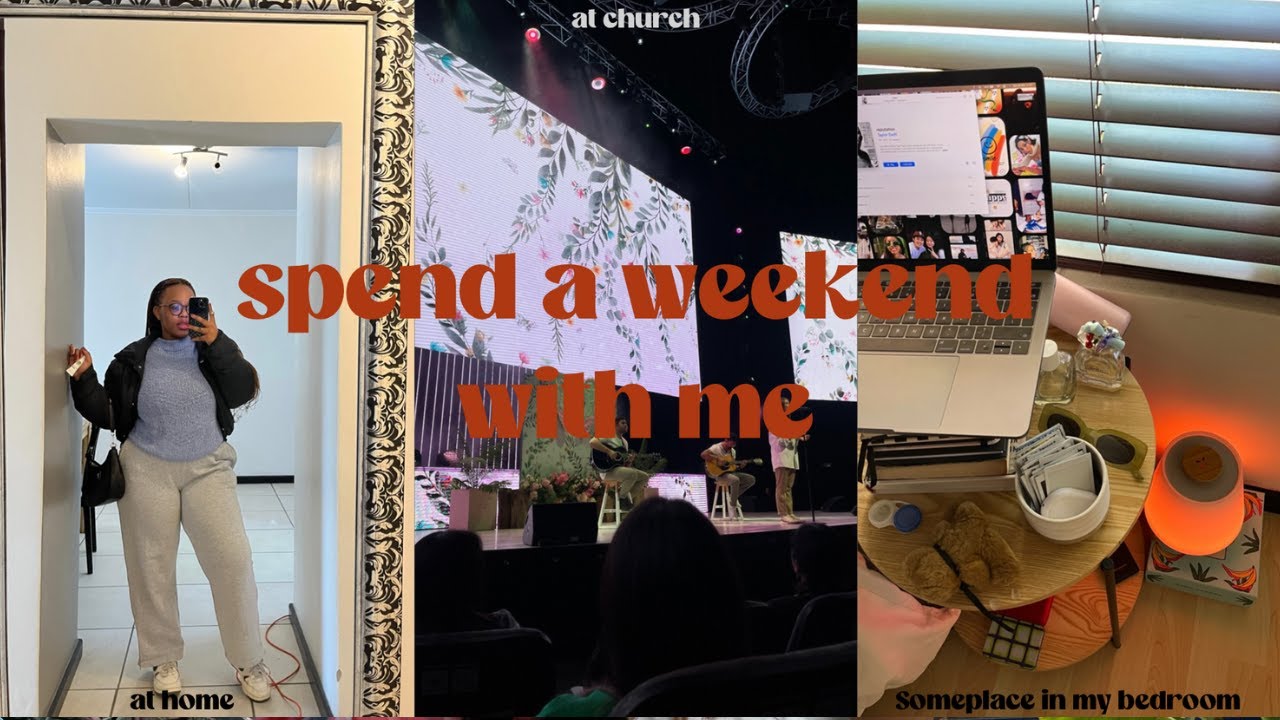 a semi-productive weekend in my life☁️⛪️🤍📚 | church, friends and work ...