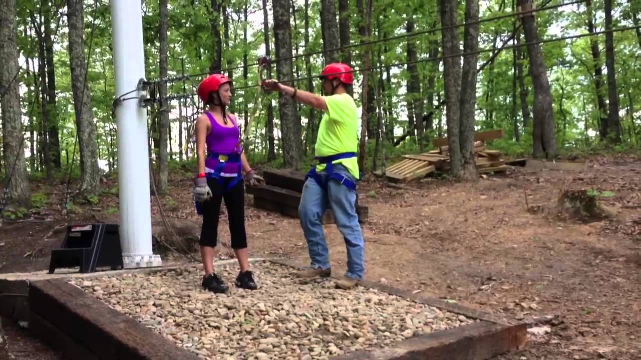 Erica Zip Lining In Tennessee - YouTube