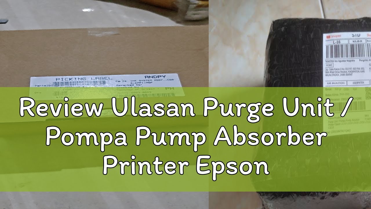 Review Ulasan Purge Unit / Pompa Pump Absorber Printer Epson L1110 ...