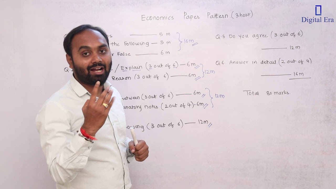 Board Paper Pattern Class - 12 | Economics | Digital Era - YouTube