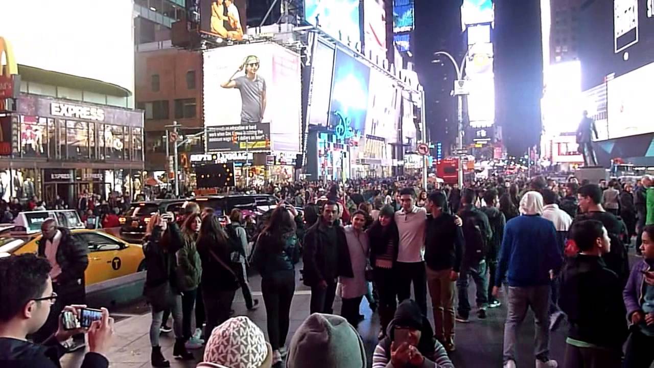 NYC2015 - Times Square Neon Lights - YouTube