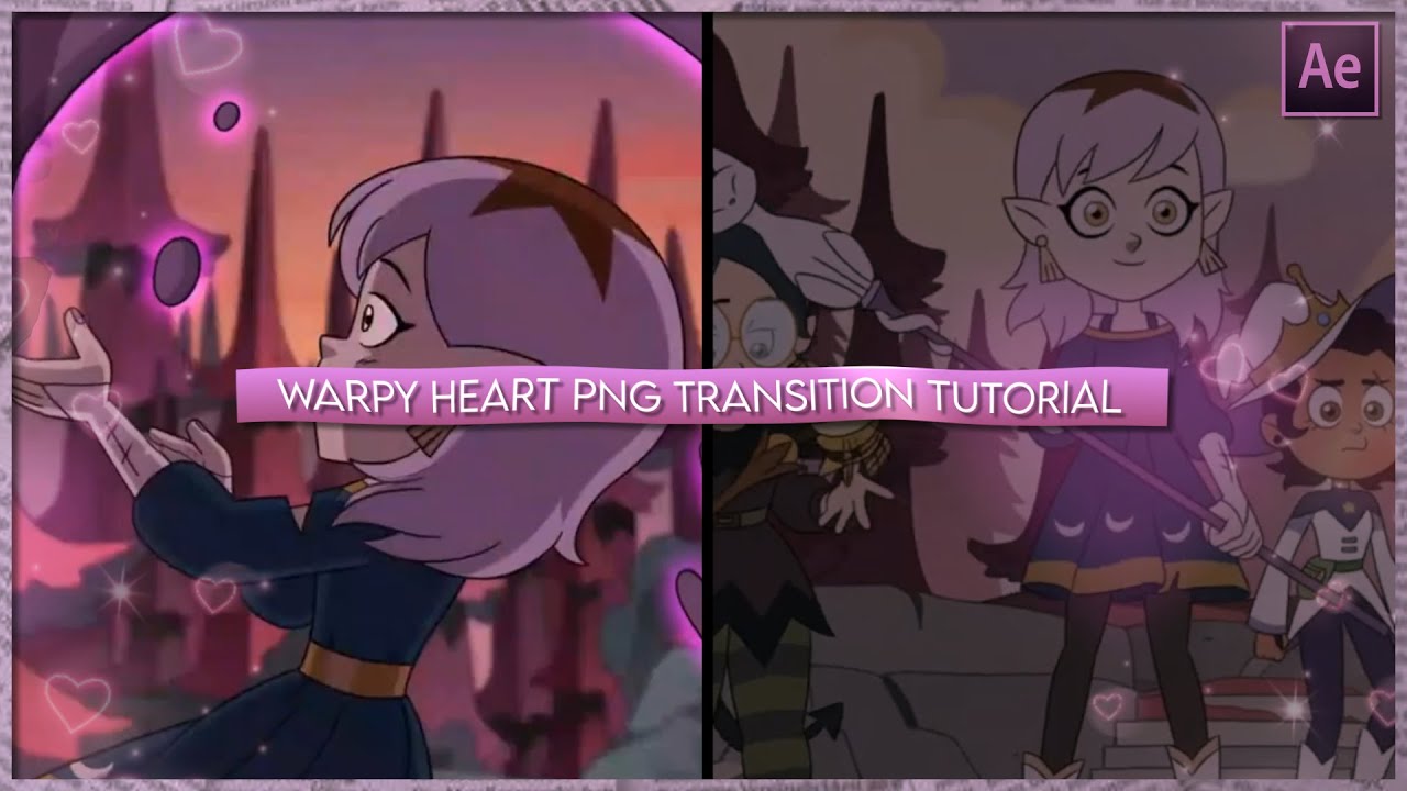 Warpy heart transition | After Effects Tutorial ( Read desc! ) - YouTube