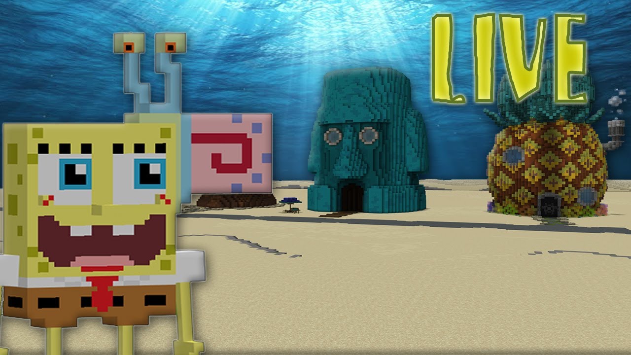 Let's Build Bikini Bottom in Minecraft! Chill Minecraft Stream - LIVE ...
