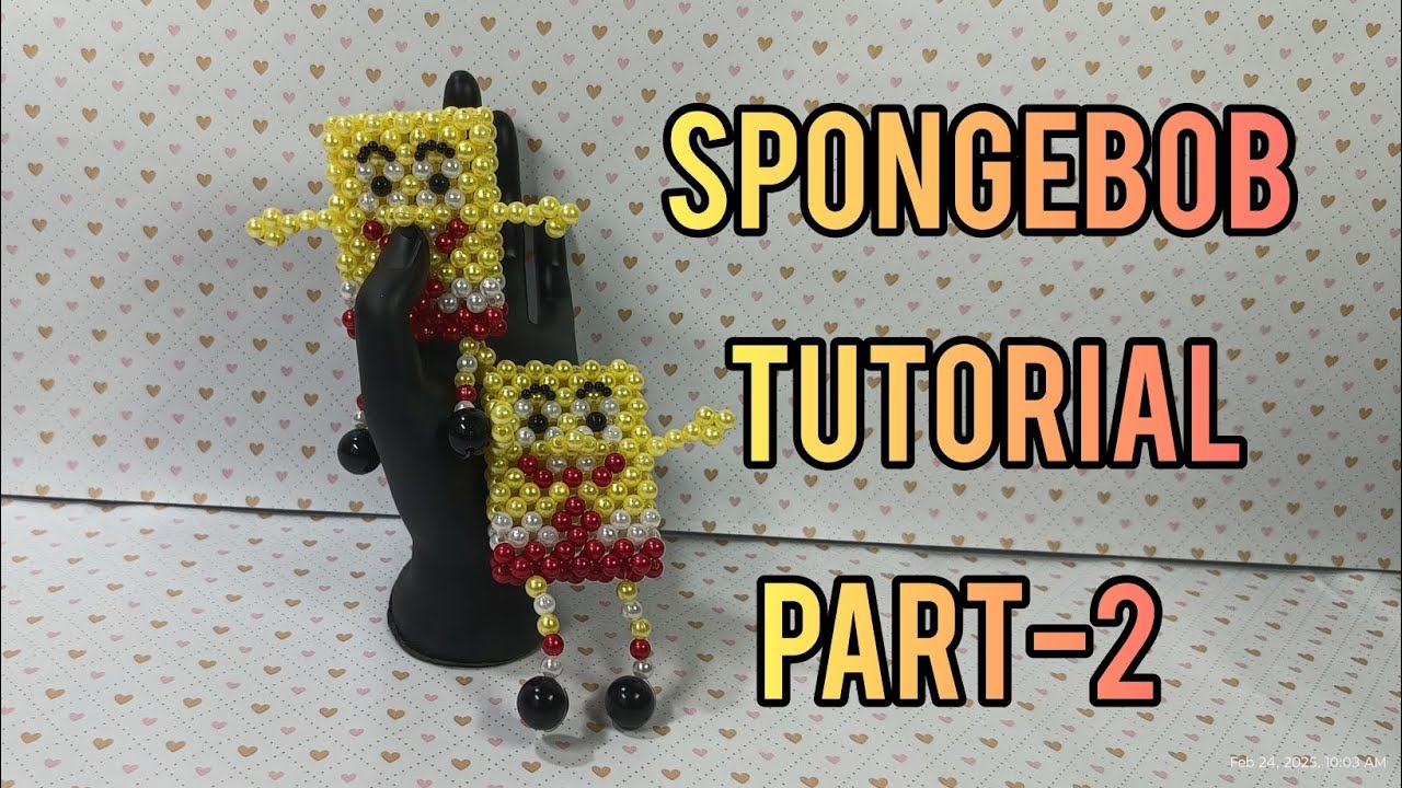 3D Beaded SpongeBob Tutorial Part-2 by Craft Novelty Sons - YouTube