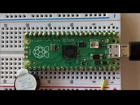Active buzzer with RaspberryPi Pico: step 2 - Micropython code - YouTube
