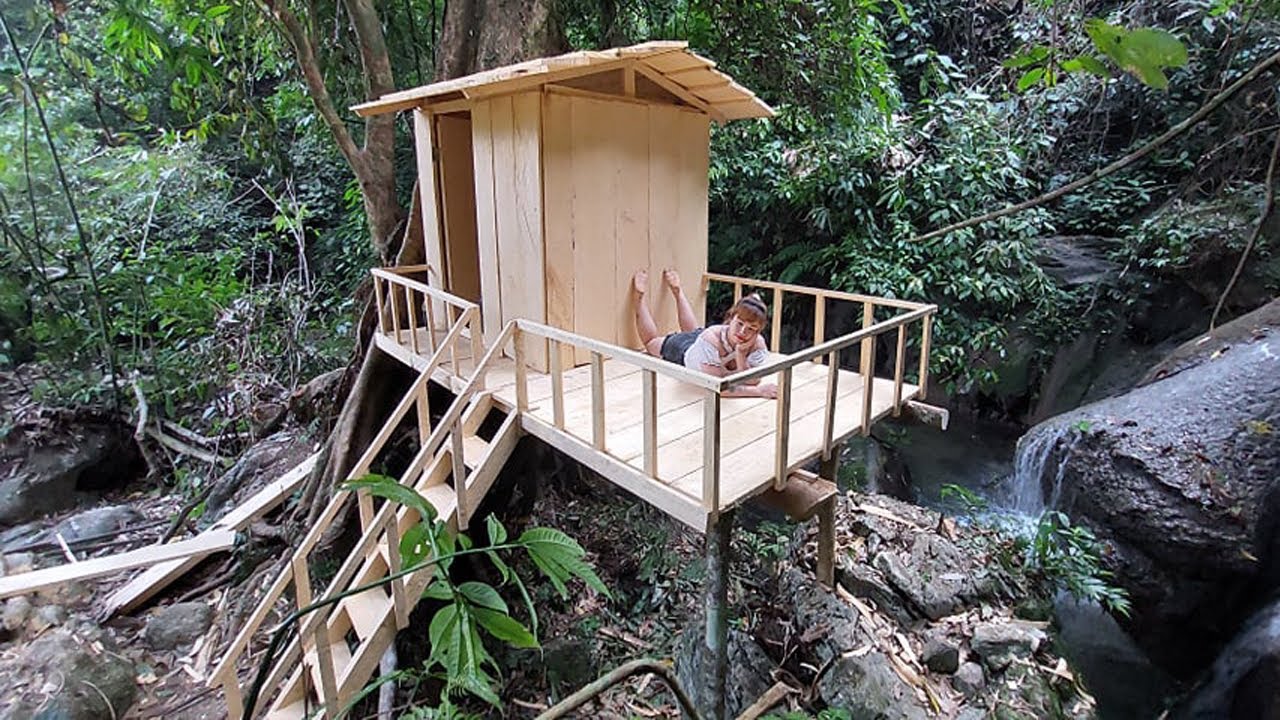 FULL VIDEO: Cabin Off Grid In The Woods... Start To Finish Solo ...