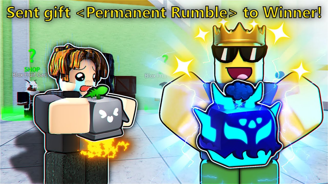 Highest Fruit You Spin Gets PERMANENT RUMBLE.. (Blox Fruits) - YouTube