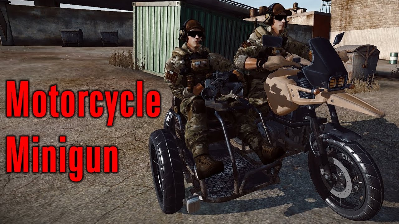 Battlefield 2 mod Motorcycle Minigun Gameplay - YouTube