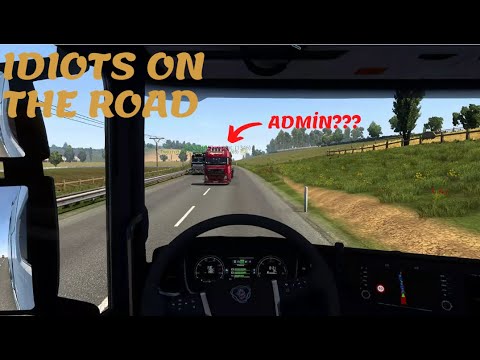 ★ BEST OF Idiots on the road - ETS2MP - DUİSBURG CALAİS #02 | Berkcan828 - Best moments / g27