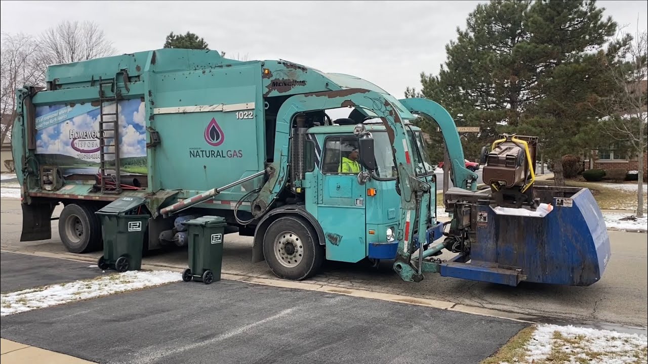 Homewood Disposal 1022 Helper Truck on Garbage on 12/23/24 - YouTube