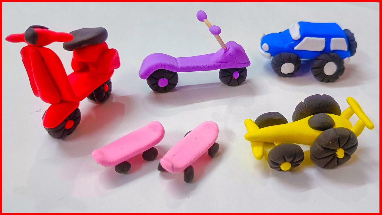 Polymer Clay Scooter Car Etc Making Kids Cars Making From Clay polymer-clay-scooter-car-etc-making-kids-cars-making-from-clay