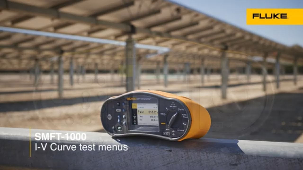 I-V Curve test menus on the Fluke SMFT-1000 Solar Multifunction PV ...