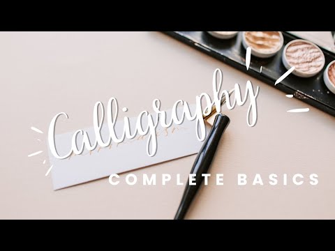 Calligraphy - The complete Basics with practice paper. - YouTube