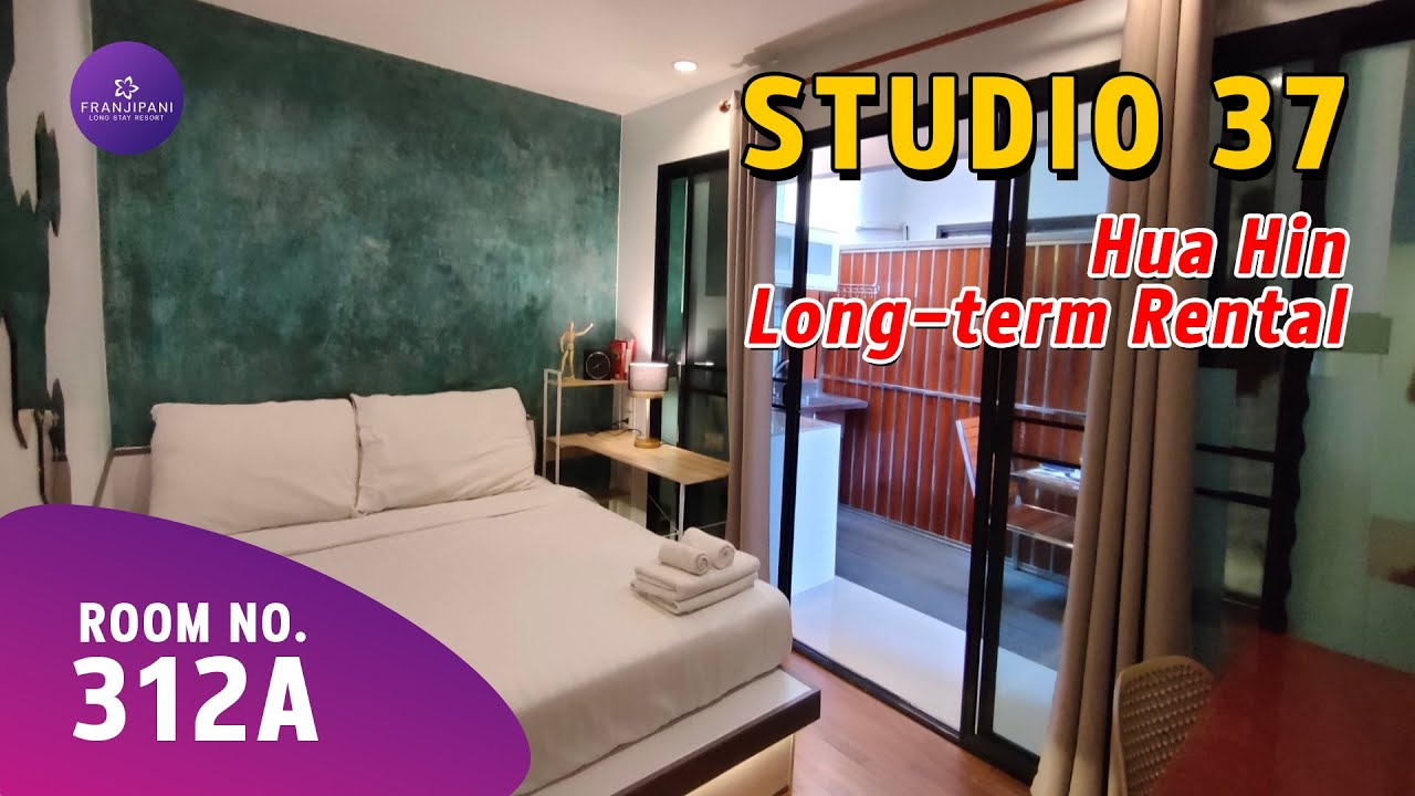 Studio 37 | Room no. 312A (1Bedroom & Kitchen) Franjipaniresort Hua-Hin Thailand - YouTube