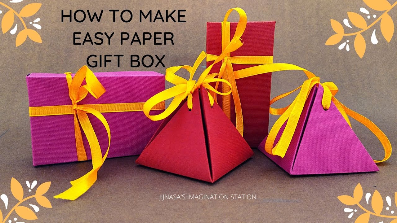 How To Make Easy Paper Gift Box | Gift Box Ideas |Gift Box DIY #Art and ...